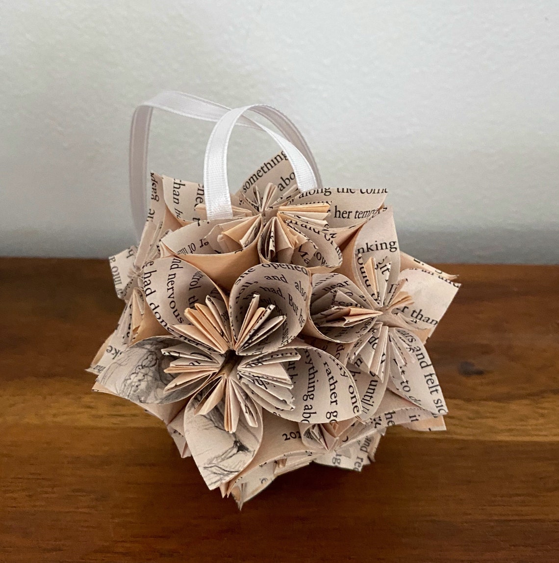 The Secret Garden Book Small Paper Flower Pomander Ornament | Etsy