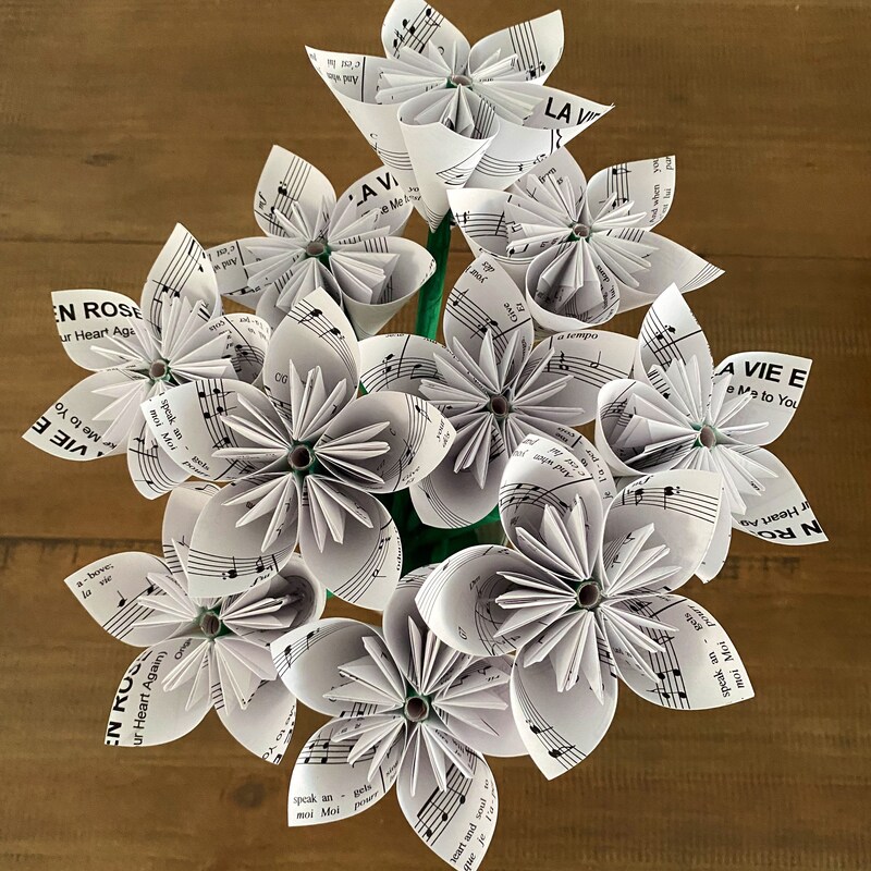 Music Paper Flowers - Etsy