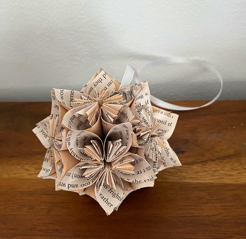 The Secret Garden Book Small Paper Flower Pomander Ornament | Etsy