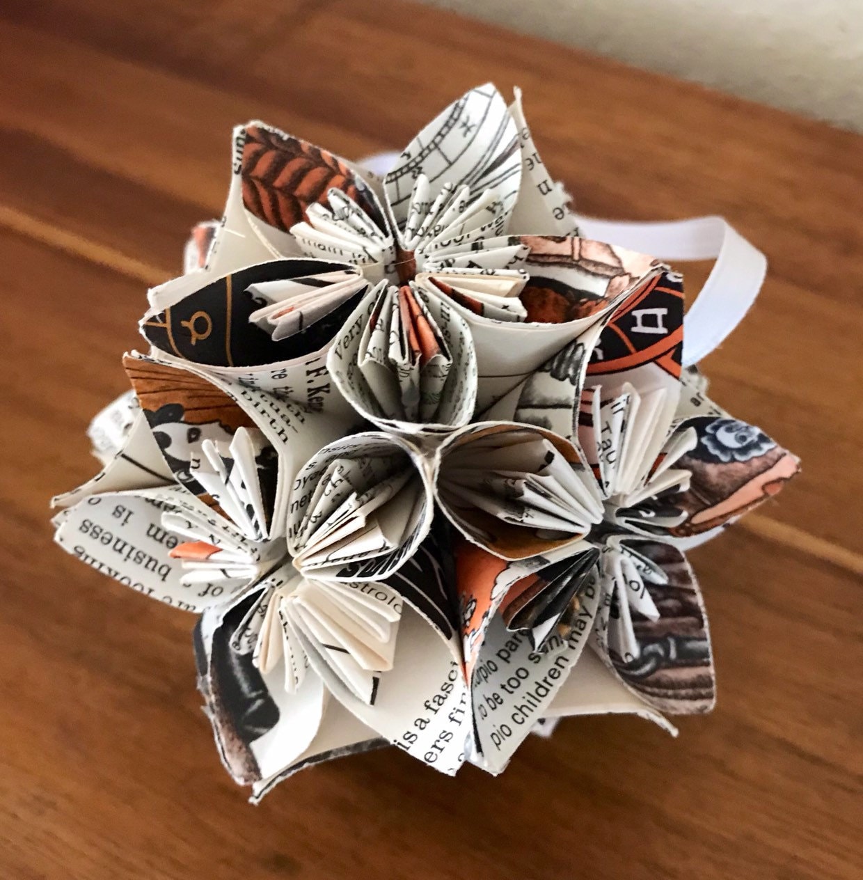 Art of Astrology Book Small Paper Flower Pomander Ornament | Etsy