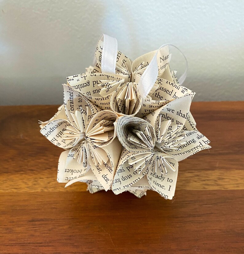 Oliver Twist Book Small Paper Flower Pomander Ornament - Etsy