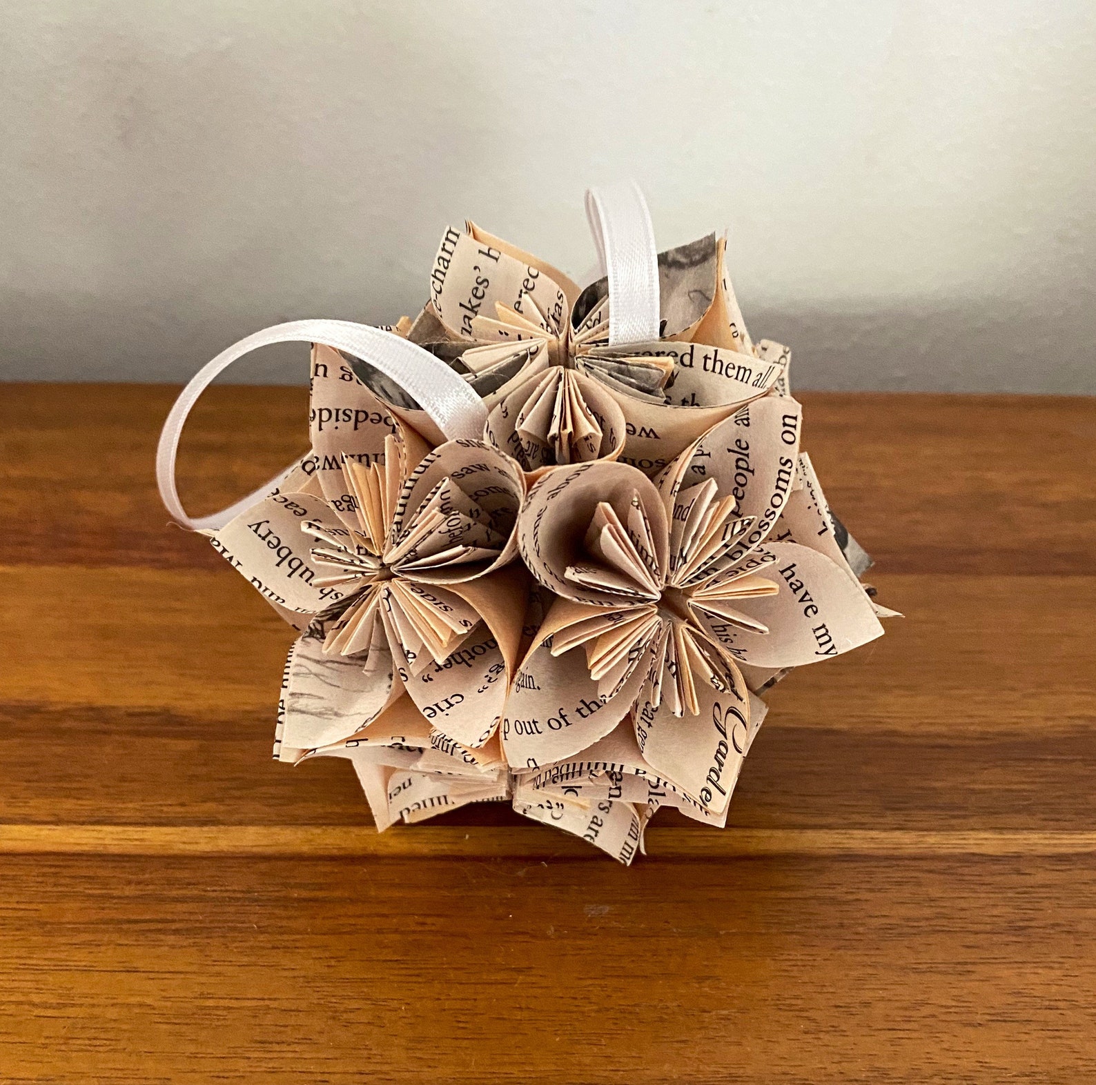 The Secret Garden Book Small Paper Flower Pomander Ornament - Etsy