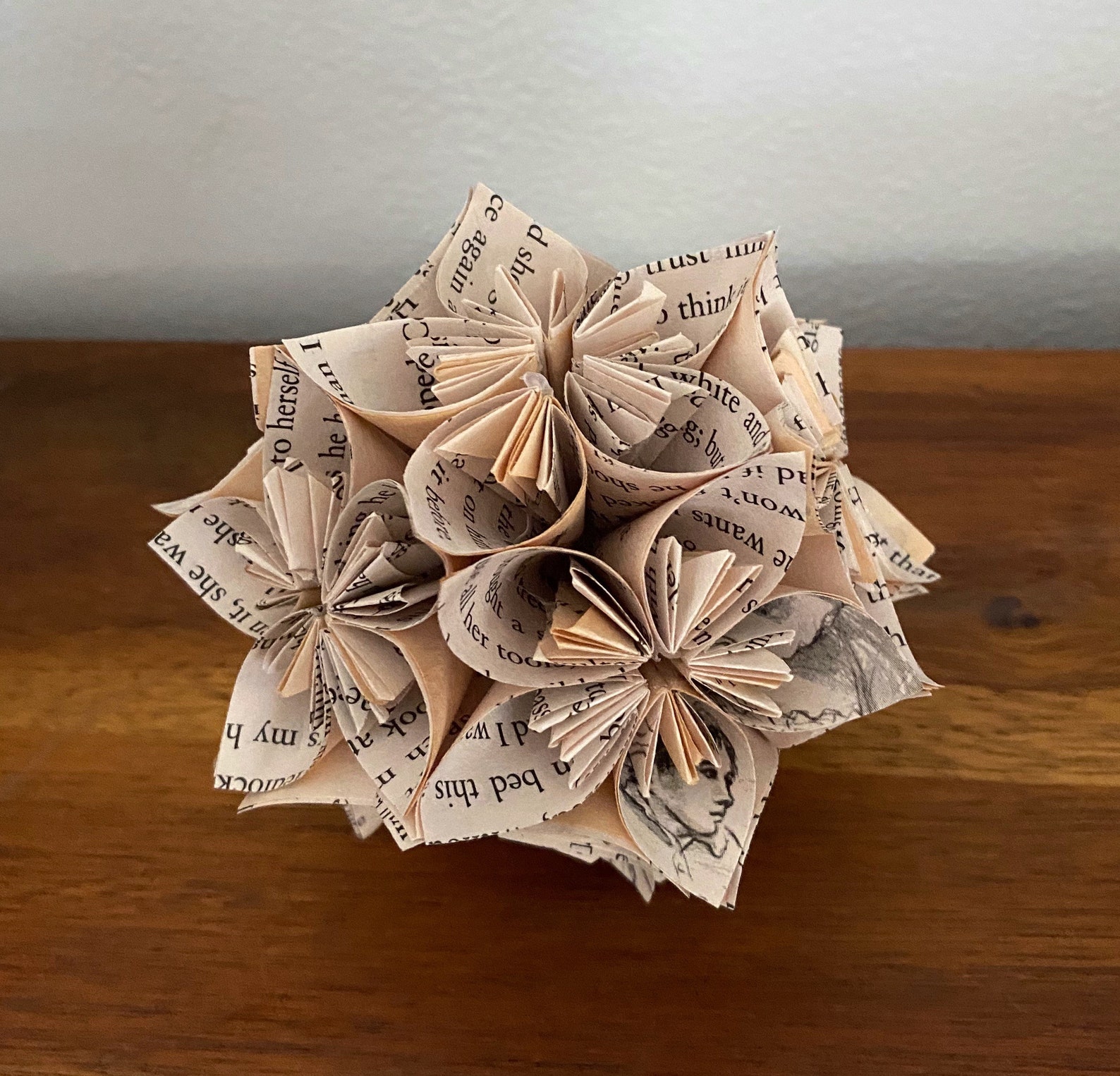 The Secret Garden Book Small Paper Flower Pomander Ornament | Etsy