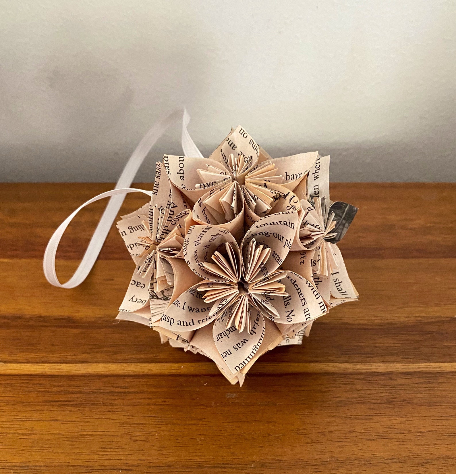 The Secret Garden Book Small Paper Flower Pomander Ornament - Etsy
