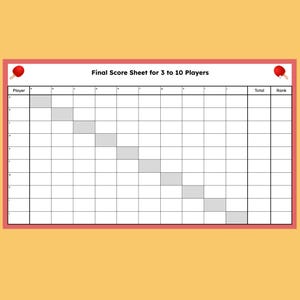Paper Forms for Table Tennis Singles Tournament Round Robin Planner ...