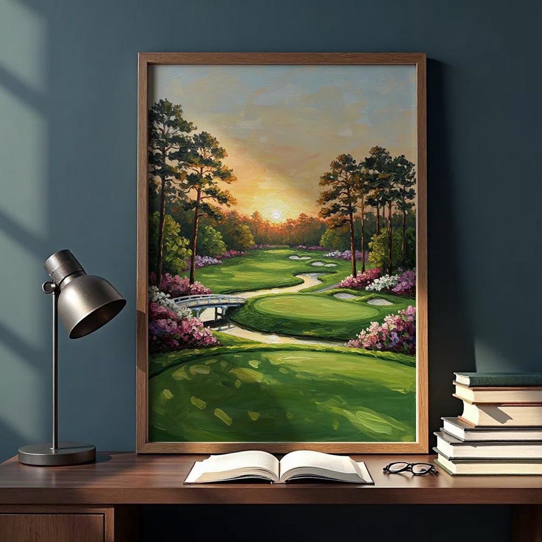 Golf Course Wall Art Print | Man Cave Golf Wall Decor Golf Wall Print ...