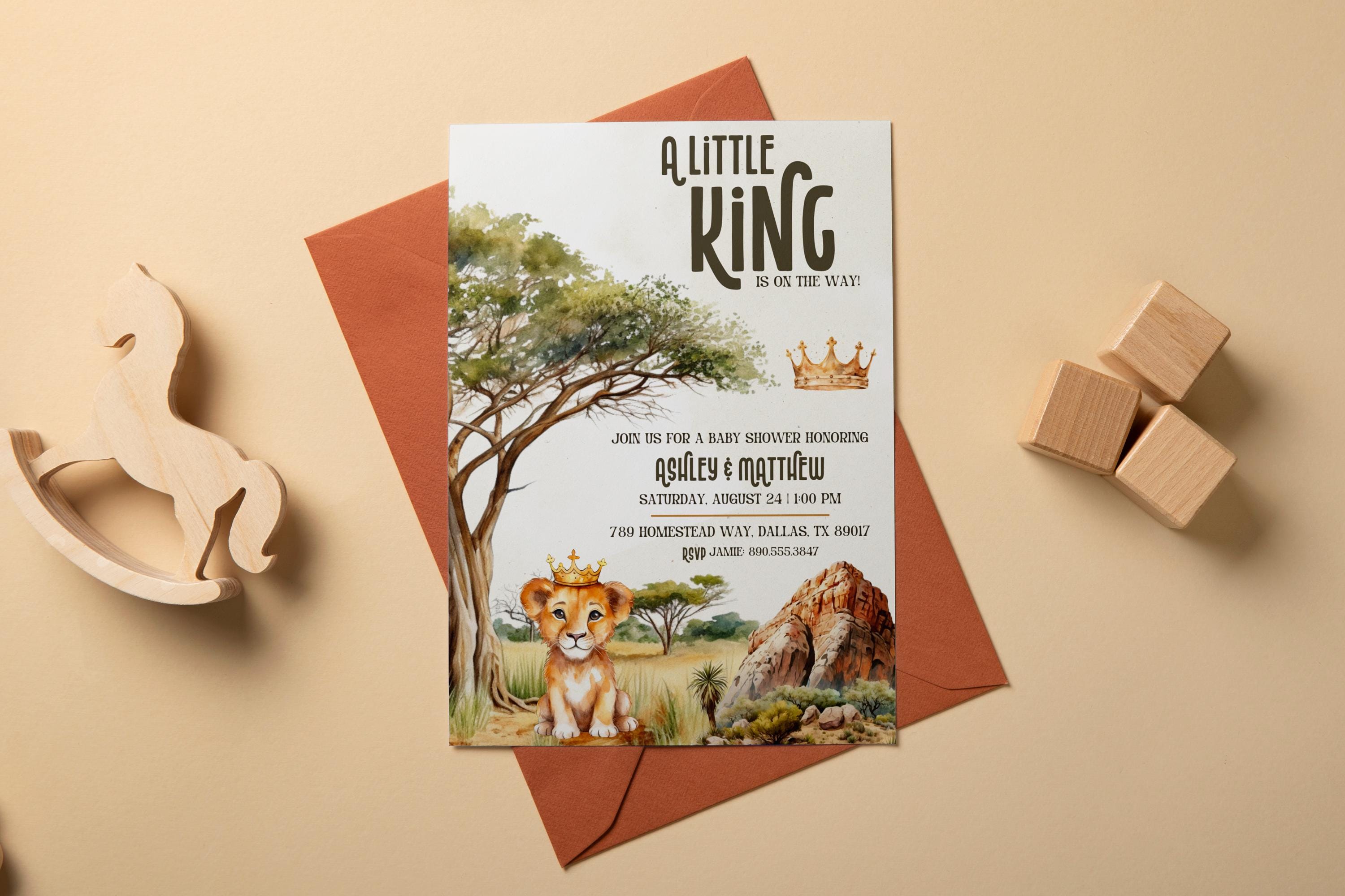 Lion King Baby Shower Invitation: Editable Template (digital Download ...