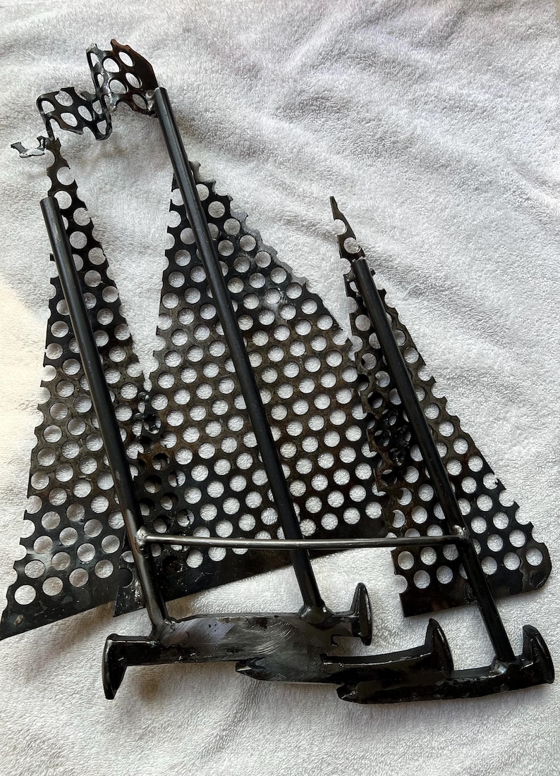 Welded Steel Sailboat Sculpture: Scrap Metal Art Wall Hanging - Etsy