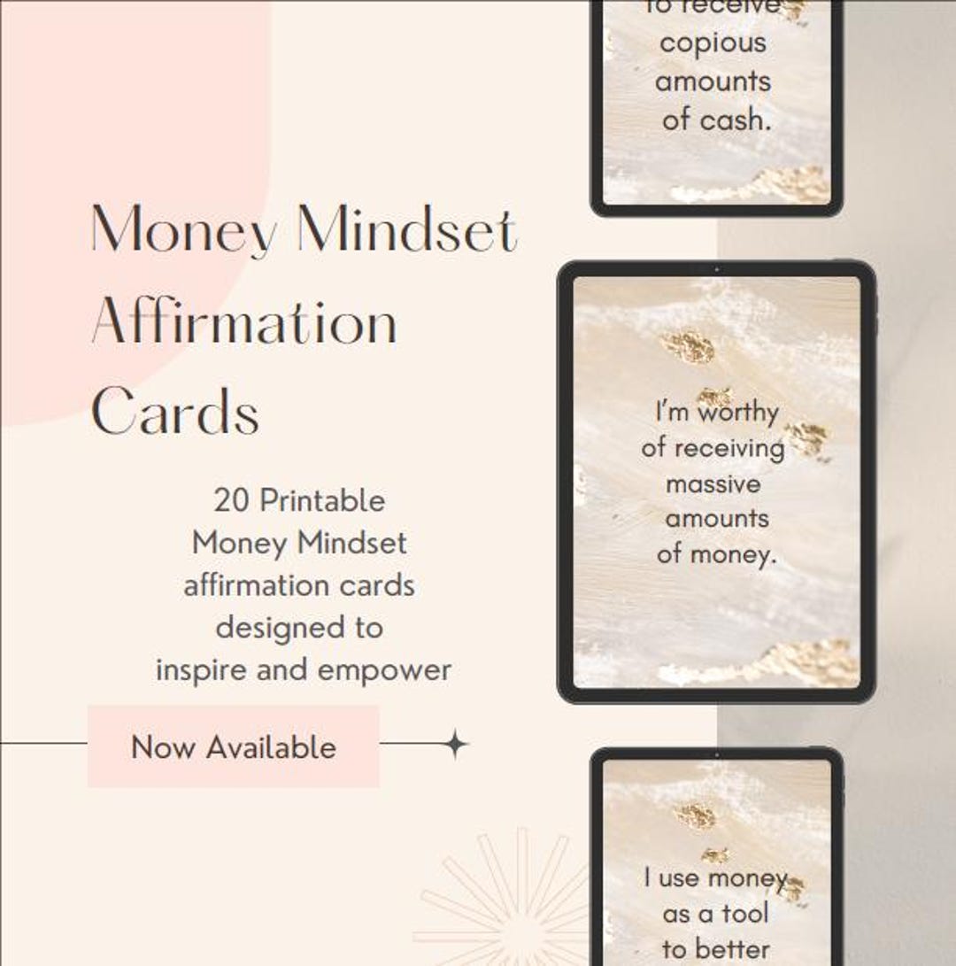 Unlock Wealth: Printable Money Mindset Affirmation Cards for Success - Etsy