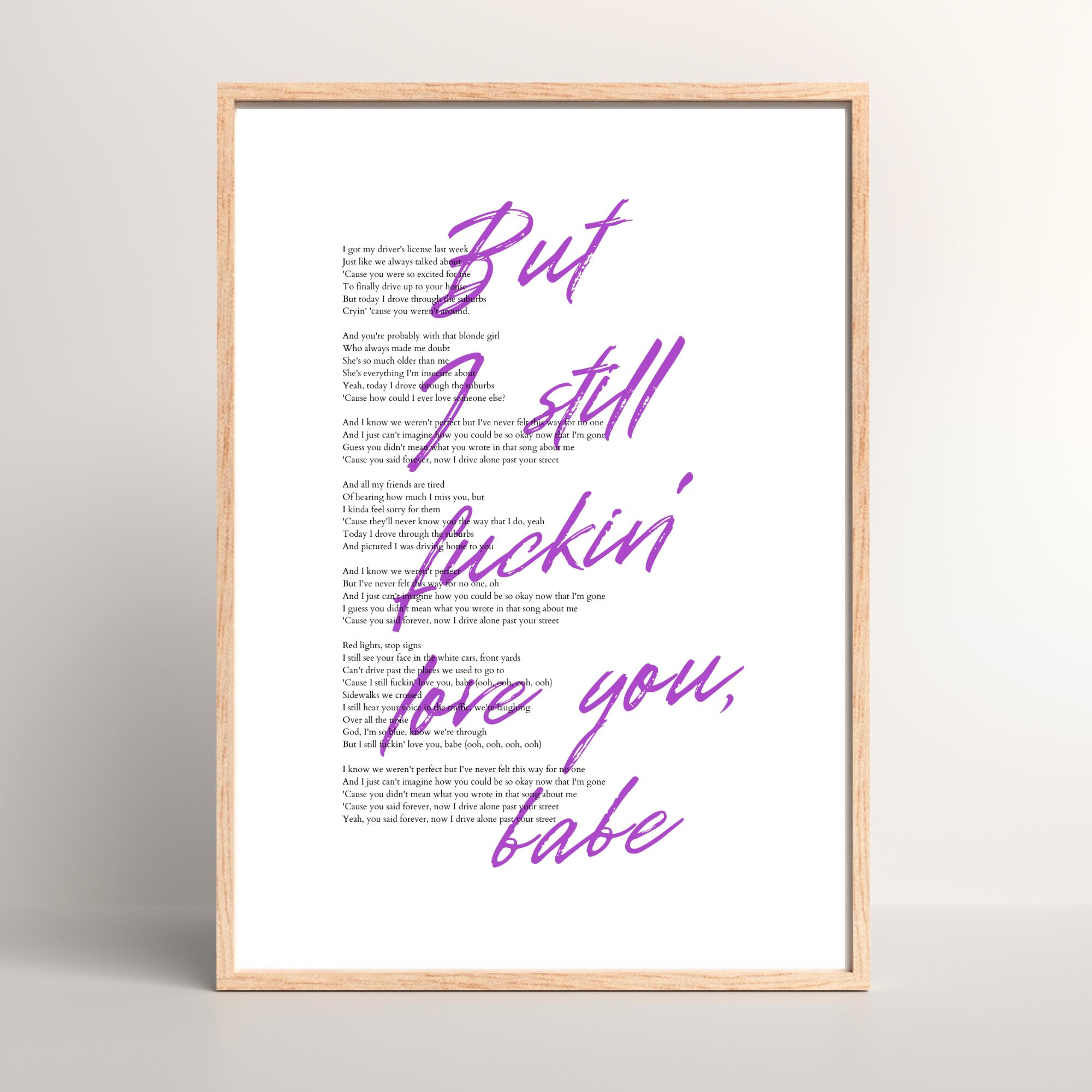 Olivia Rodrigo Set of 2 Prints, Drivers License Car Poster, Guts Tour ...