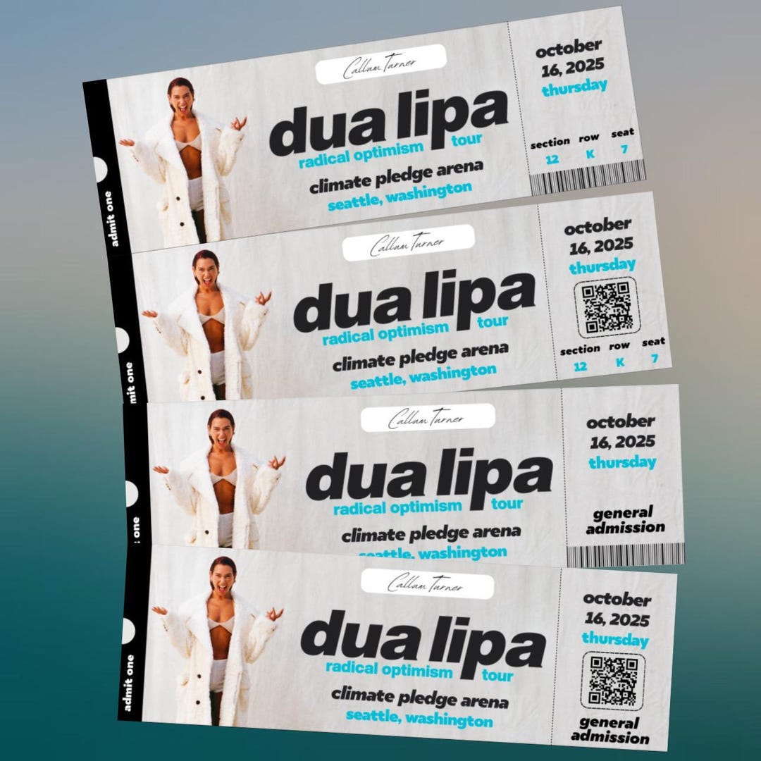 Dua Lipa Radical Optimism 2024 2025 Tour Personalized Custom Concert ...