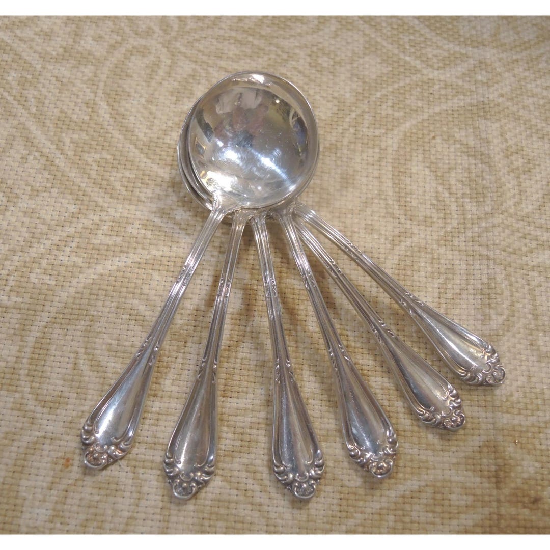 Antique Silver Plated Bullion Spoons - 1890 R. Wallace Set of 6 - Etsy