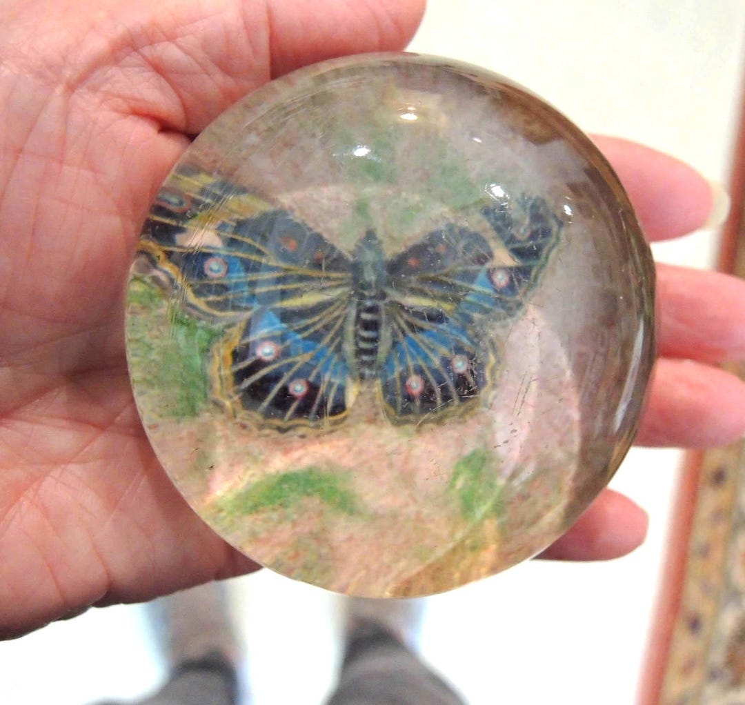 German Glass Paperweight Handmade in the Early 1900's, Collectible ...