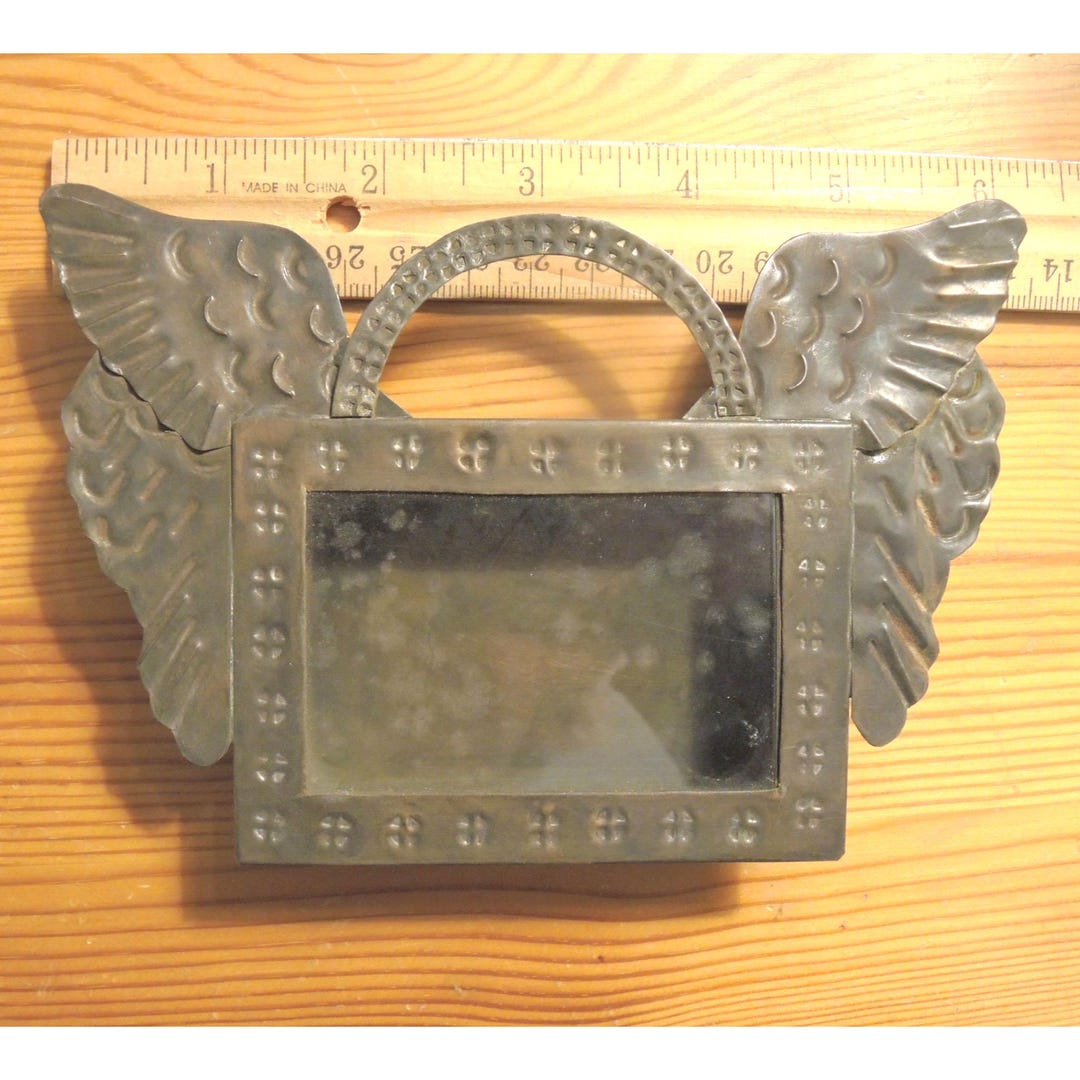 Large Tin Nicho,, Winged Nicho 6 Inches Wide, 4 Inches High, Hinged ...