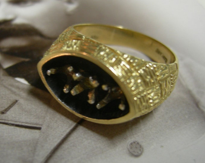 Heavy 14k Yellow Gold Men's Ring Setting Size 9 1/4 - Etsy