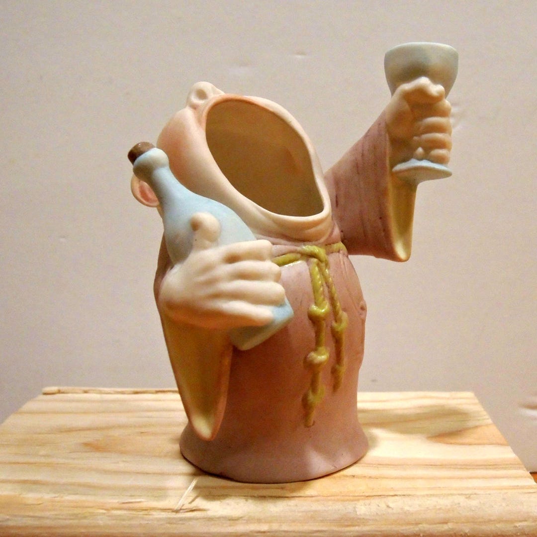 Schafer & Vater Merry Monk Ashtray, Singing Wide Mouth Monk Figure ...