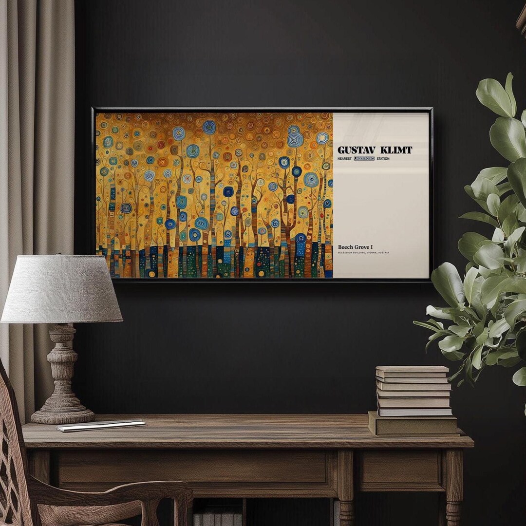 Exhibition Art of GUSTAV KLIMT Framed Poster #24, Gustav Klimt Print ...