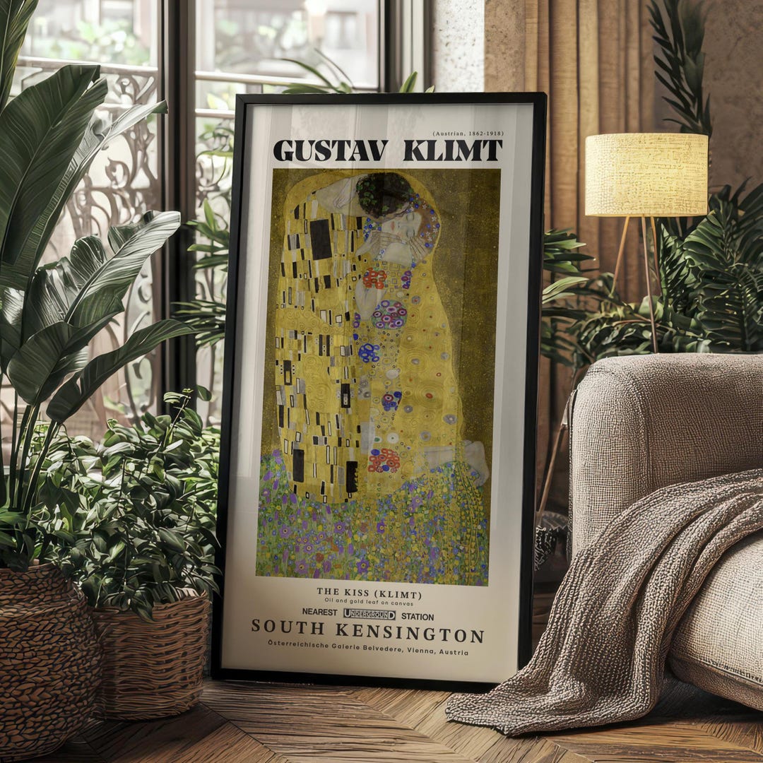 Exhibition Art of GUSTAV KLIMT Framed Poster #2, Gustav Klimt Poster ...