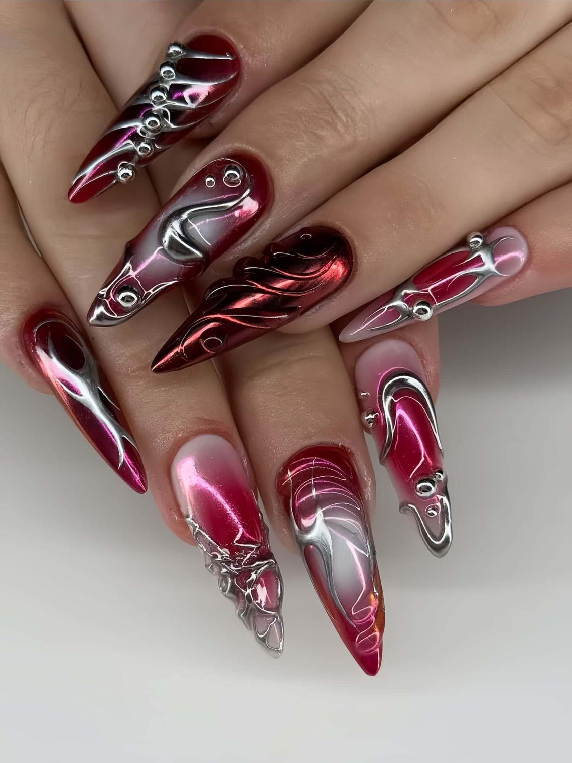 Elegant Exotic Nail Art Designs Wedding Nails , Hand Painted Gel Nails ...