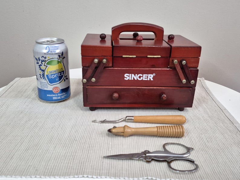 Vintage Singer Accordion Sewing Box With Fold-out Compartments - Etsy