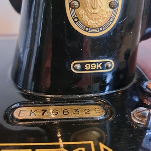 Vintage 1955 Singer Sewing Machine 99K - Etsy