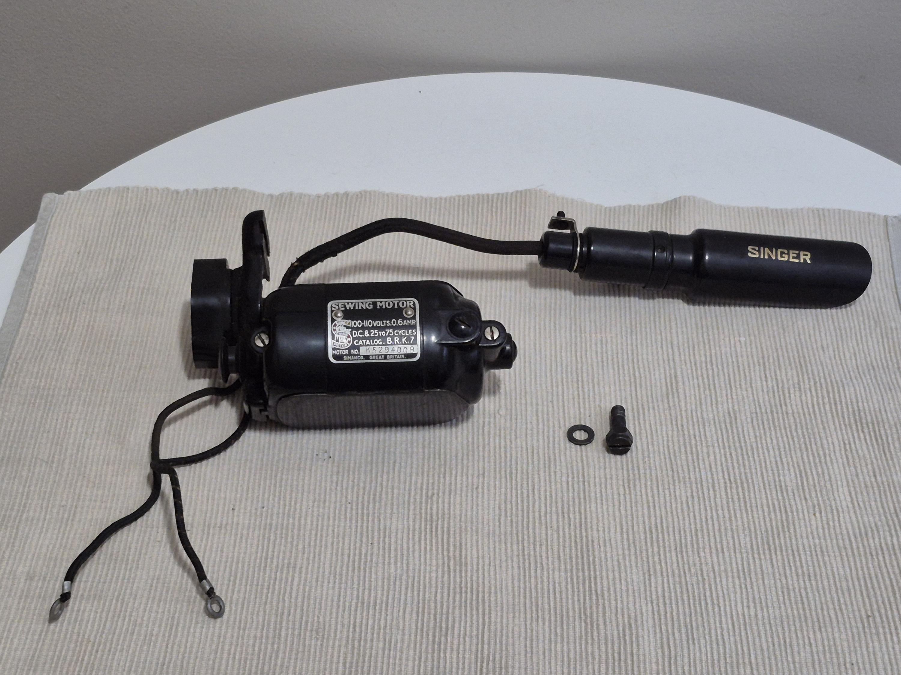 Vintage Singer Sewing Machine Motor Singer B.R.K. 7 Motor Singer 3 ...