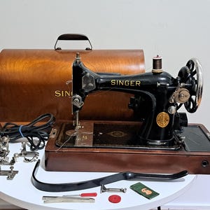 Vintage 1936 Singer Sewing Machine Model 128 Singer Model 128 Sewing ...