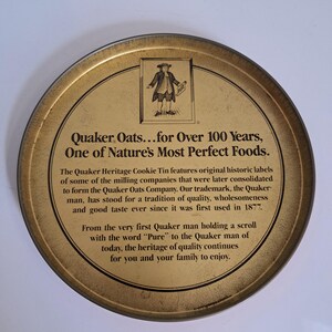 Vintage Quaker Oats Limited Edition Collector Tin 1983 With Oatmeal ...