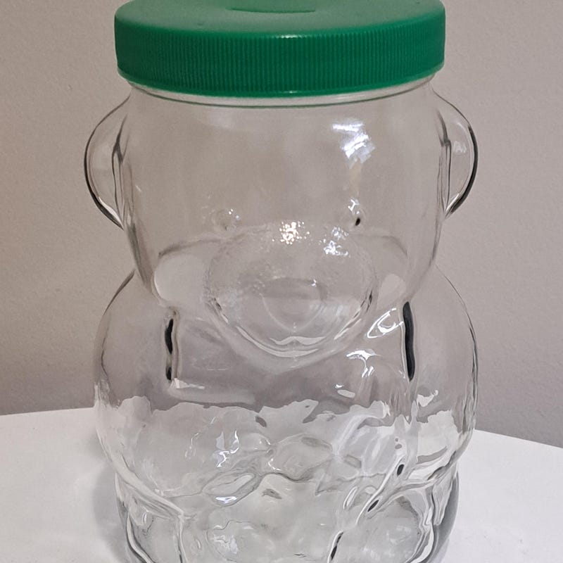 Glass Bear Jar - Etsy