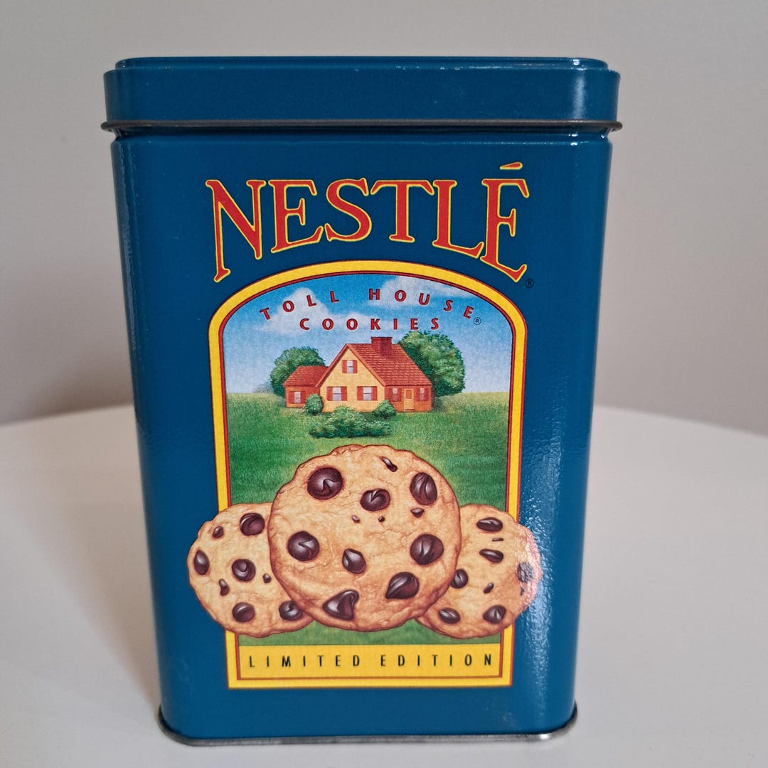 1970s Vintage Blue Nestle Toll House Tin Nestle Toll House Limited ...
