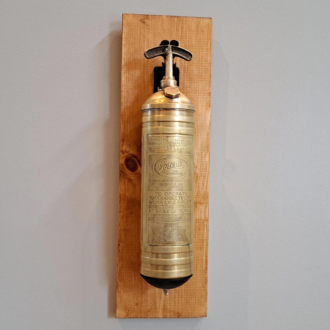 Vintage Pyrene Fire Extinguisher Mounted on Wood Display - Etsy