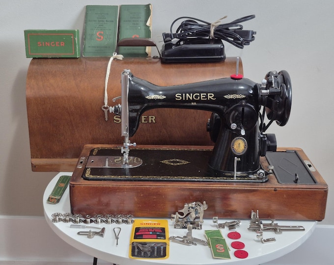 Vintage 1948 Singer 15-90 15-91 100th Anniversary Sewing Machine ...