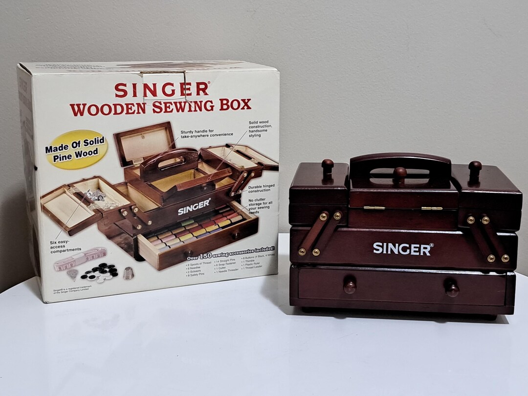 Vintage Singer Accordion Box Singer Sewing Box Singer Fold Out Box ...