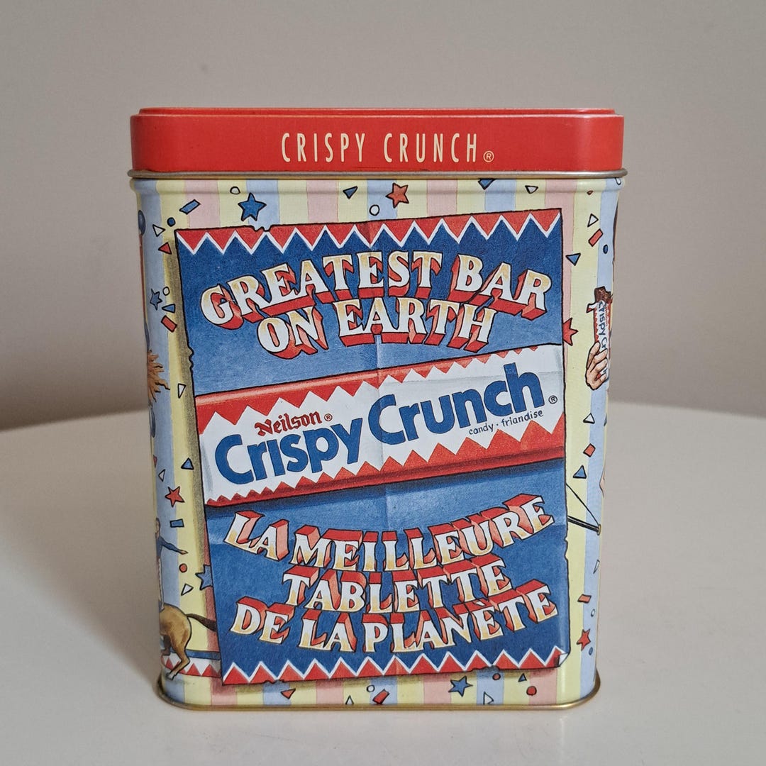 Vintage Crispy Crunch Circus Tin - Etsy