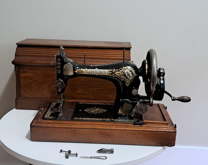 Vintage Singer Hand Crank Sewing Machine - Etsy