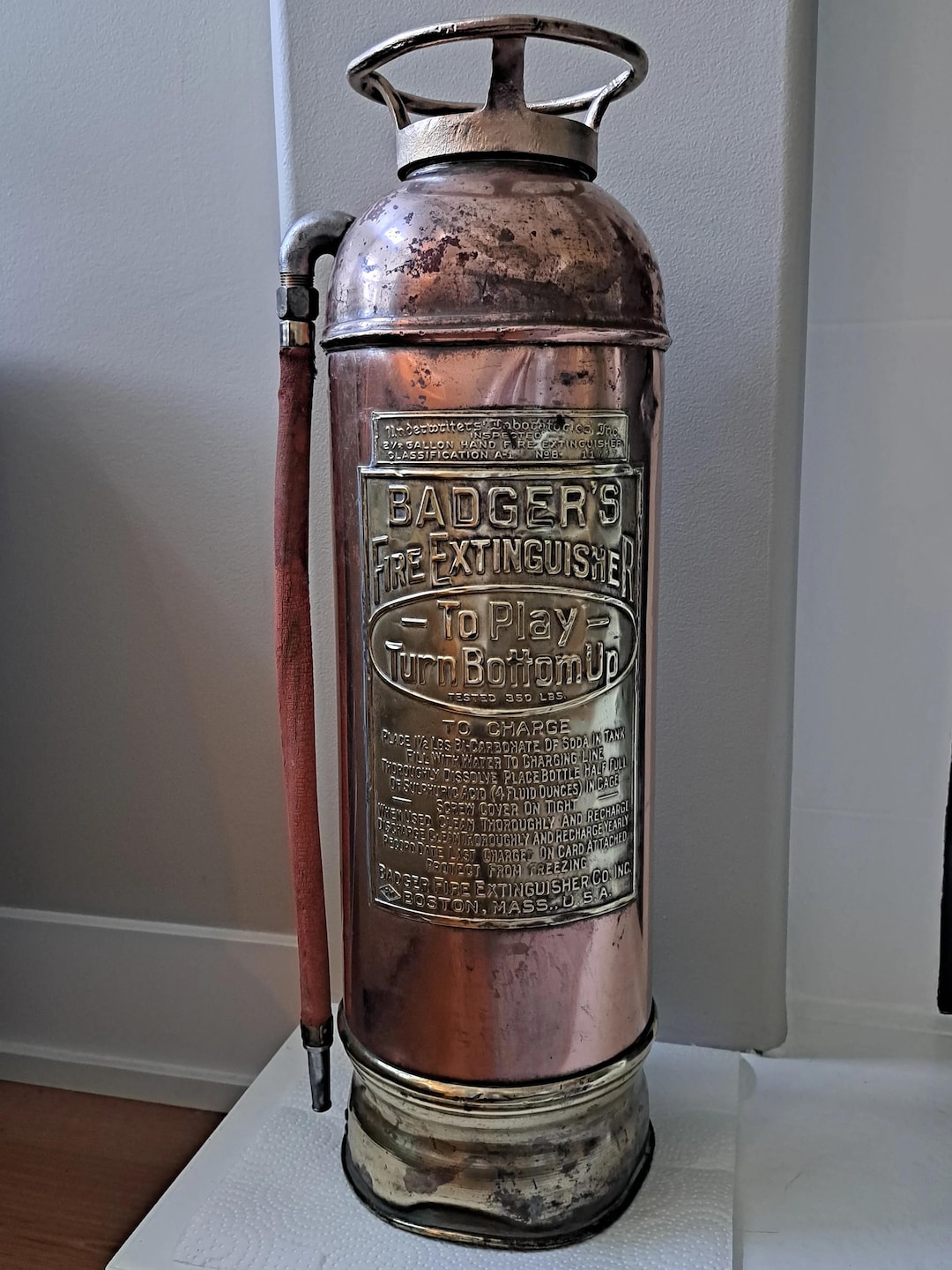 Vintage Badger's Fire Extinguisher Complete With Hose and Insert - Etsy