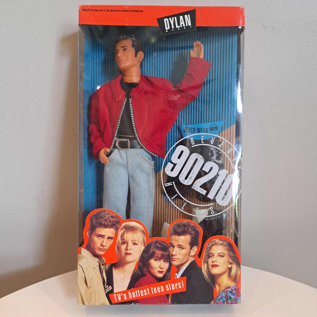 Vintage Beverly Hills 90210 Dylan Mckay Doll 1574 Luke Perry Mattel ...