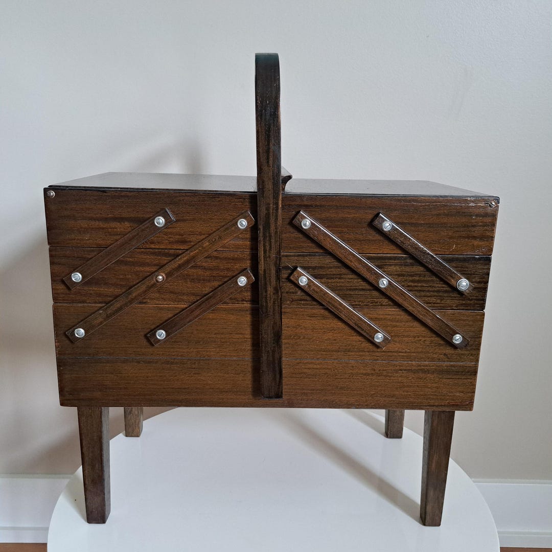 Vintage Large Accordion Sewing Box Singer Sewing Box - Etsy