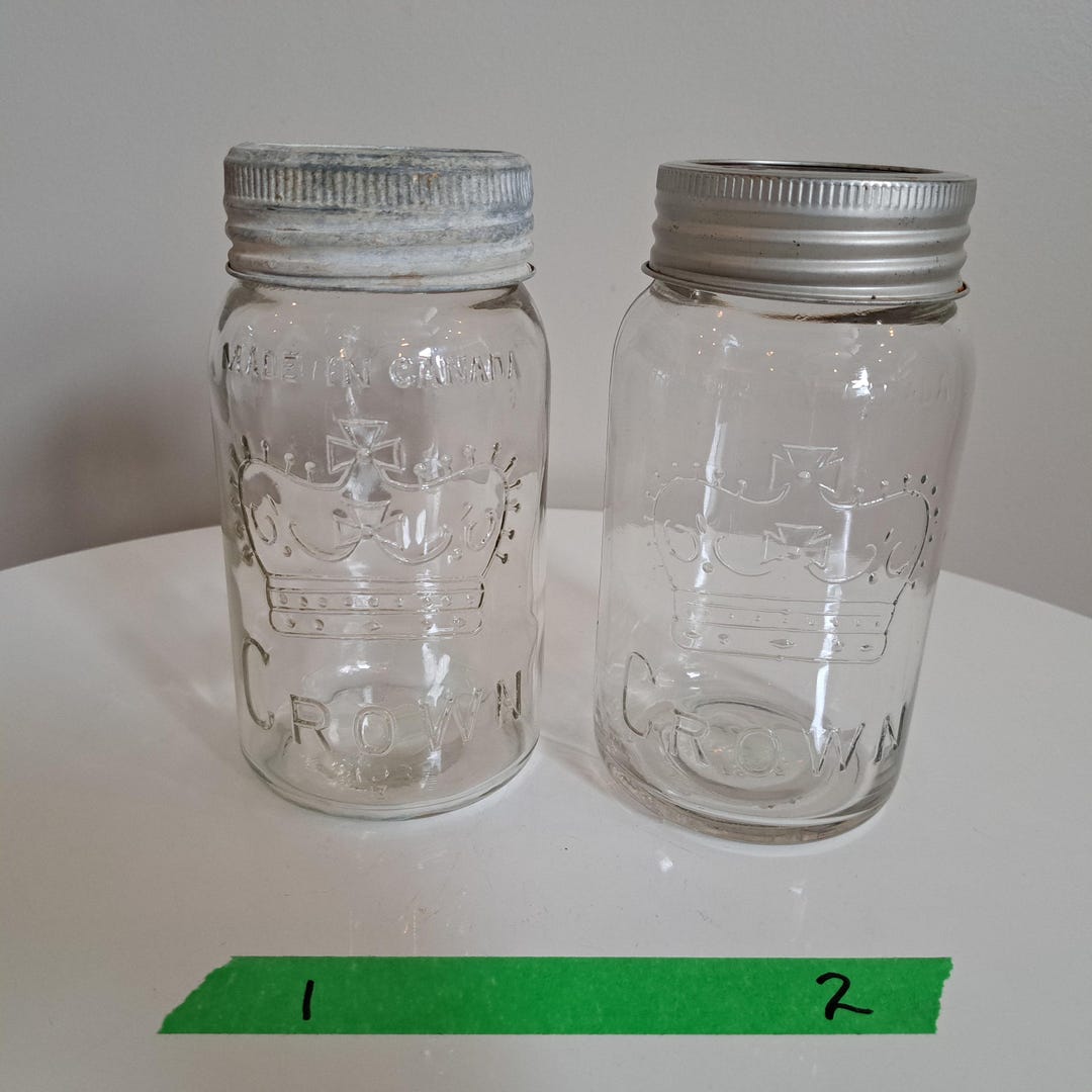 Vintage Crown Jar Quart Crown Jar - Etsy