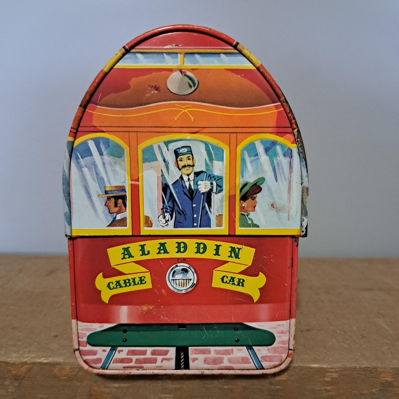Vintage 1962 Aladdin Cable Car Lunchbox and Thermos - Etsy