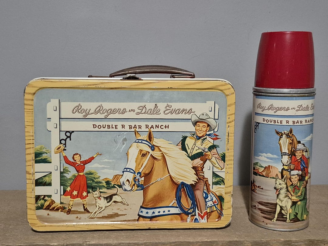 Vintage 1954 Roy Rogers and Dale Evans Double R Bar Ranch Metal ...