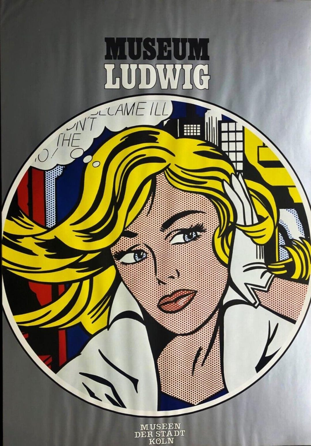 Roy Lichtenstein Original Exhibition Poster 1987 Museum Ludwig ...