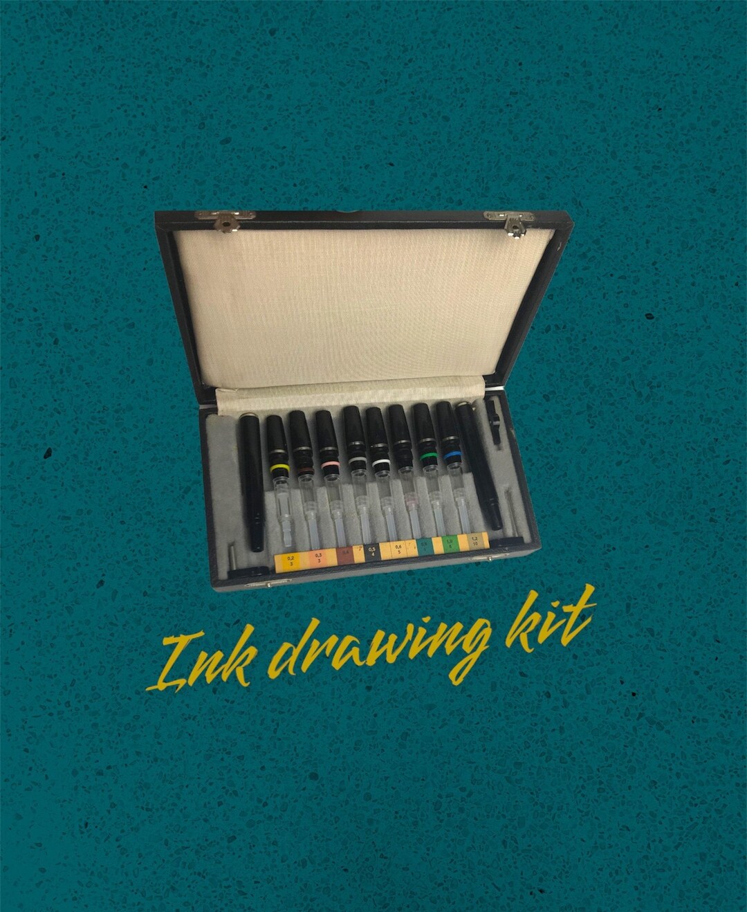 Vintage Scribe Ink Drawing Kit in Box Nail Adapter Sizes 0.2 to 1.2 Mm ...
