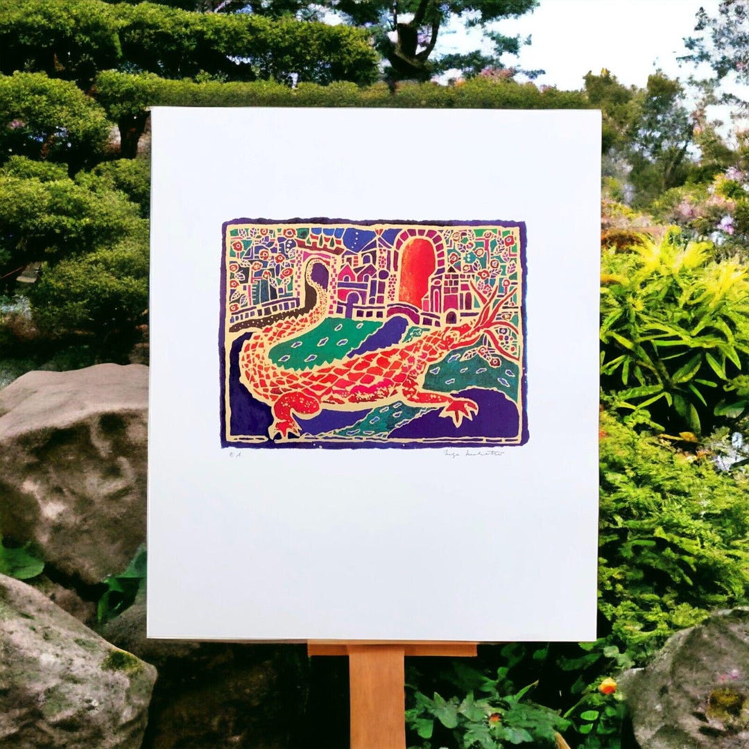 Helga Heckemüller Abstract Colour Screen Print 56.5 X 48 Cm Hand Signed ...