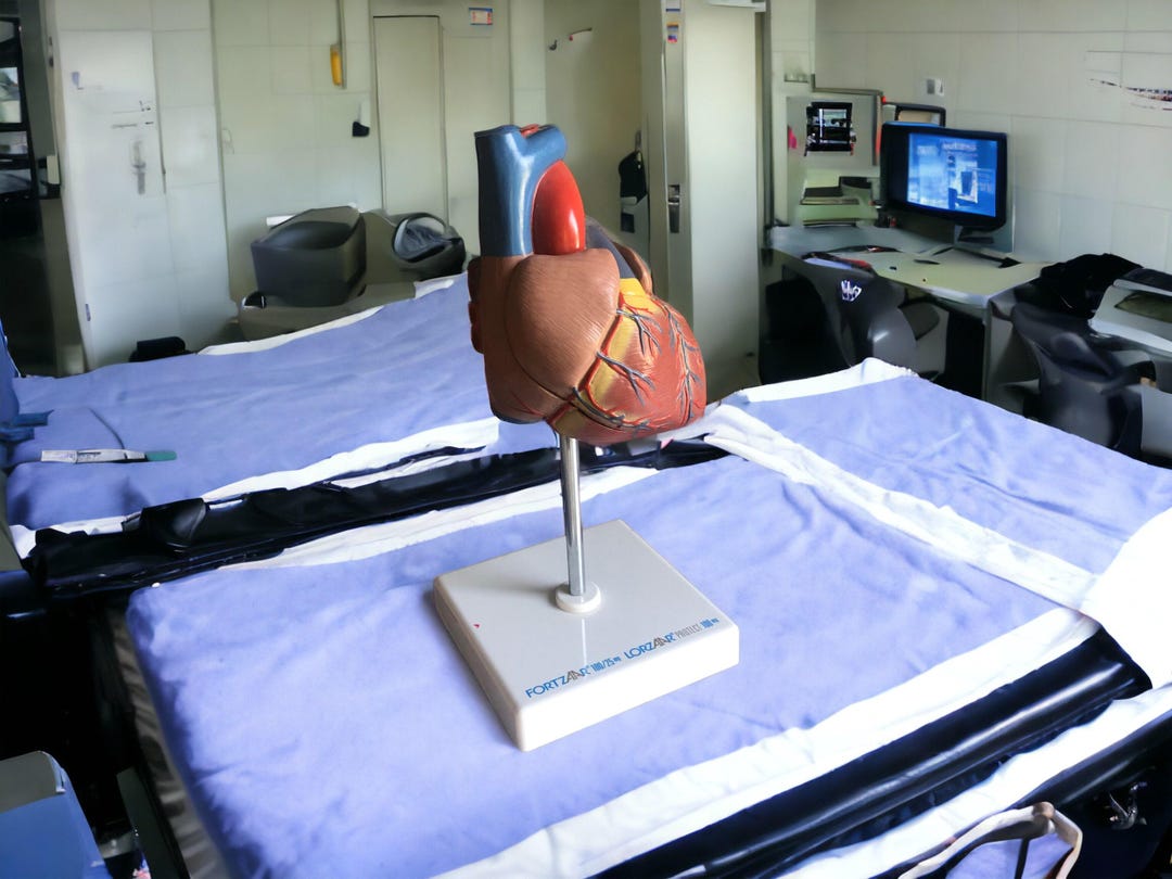 Vintage Medical Human Heart Specimen Model Anatomical Physician's ...