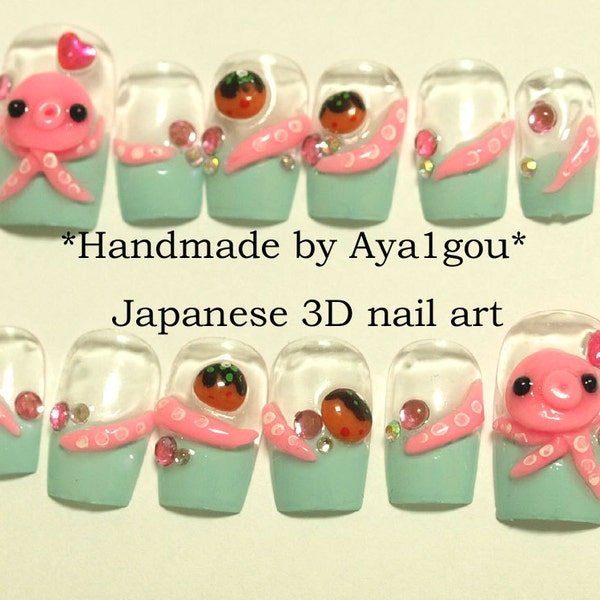 Octopus Nails - Etsy