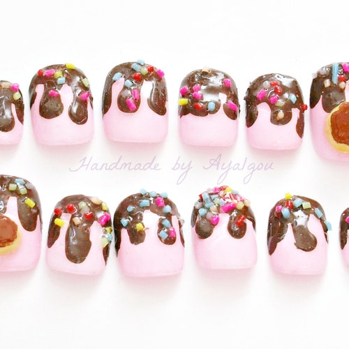Kawaii Nails Fairy Kei 3D Nails Deco Nails Lolita - Etsy