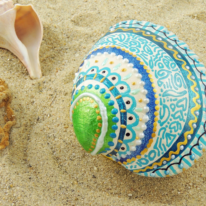 Painted Shell - Etsy