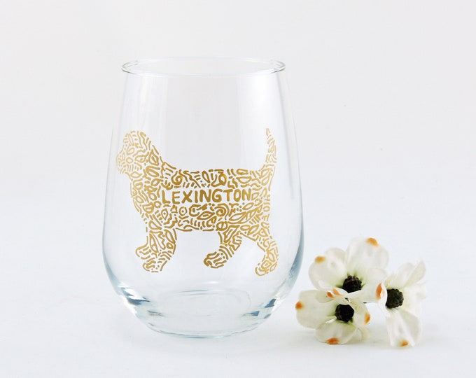 Baby Labrador Wine Glass / White Lab / Yellow Lab / Hand | Etsy