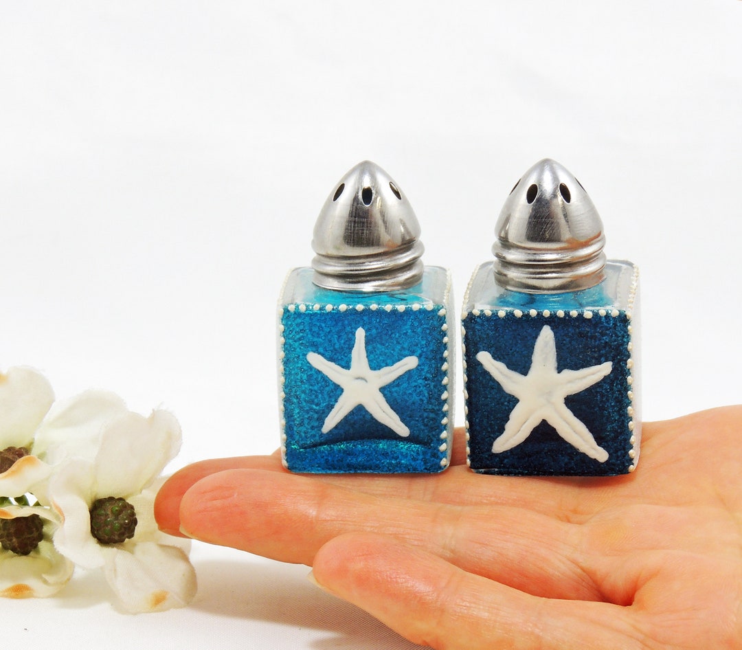 Mini Salt and Pepper Shakers, Starfish, Sea Star, Seashore, Coastal ...